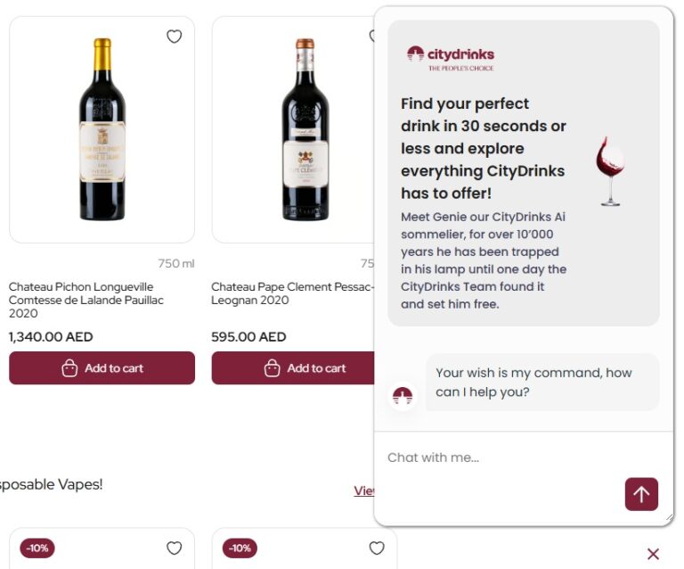 AI sommelier the digital wine & spirits AI agent chatbot - Sommelier.bot